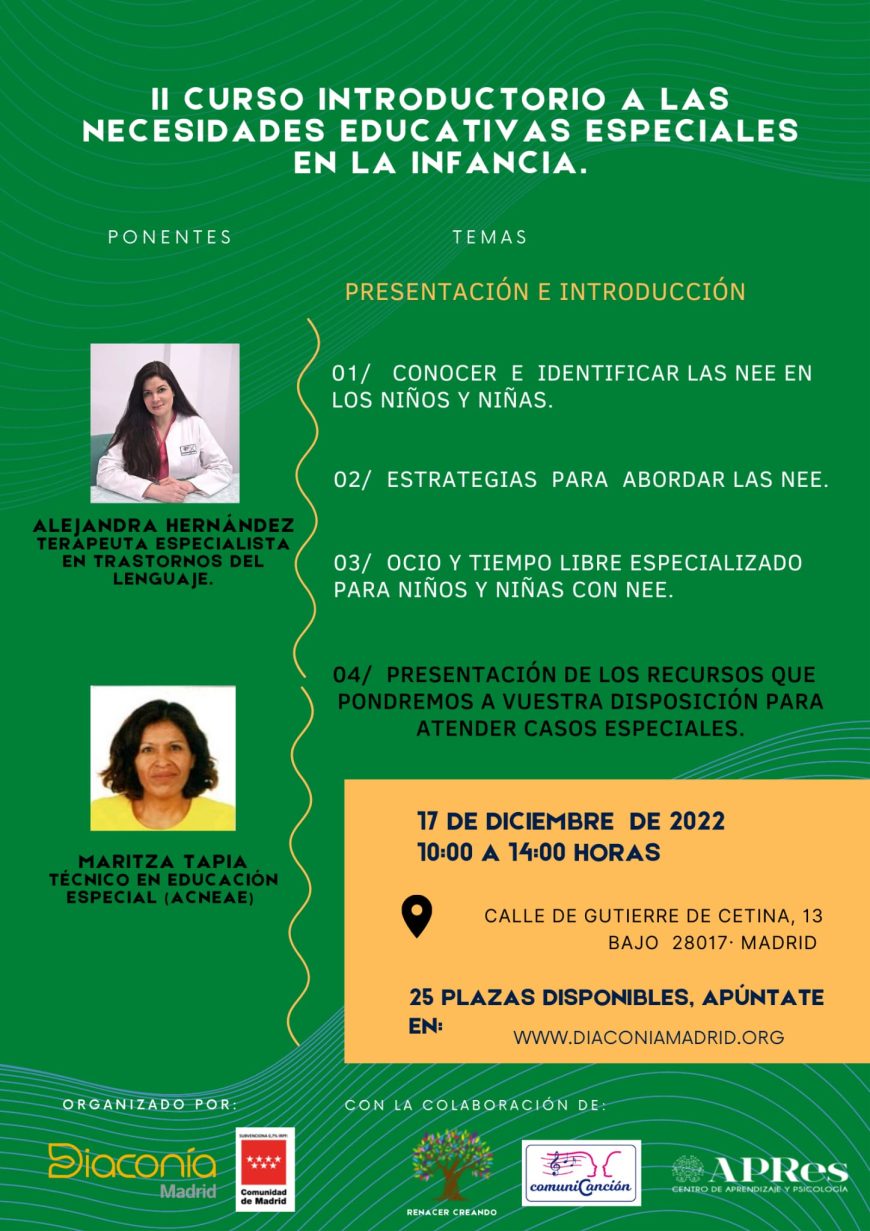 Taller Necesidades Educativas Especiales | Consejo Evangélico de Madrid